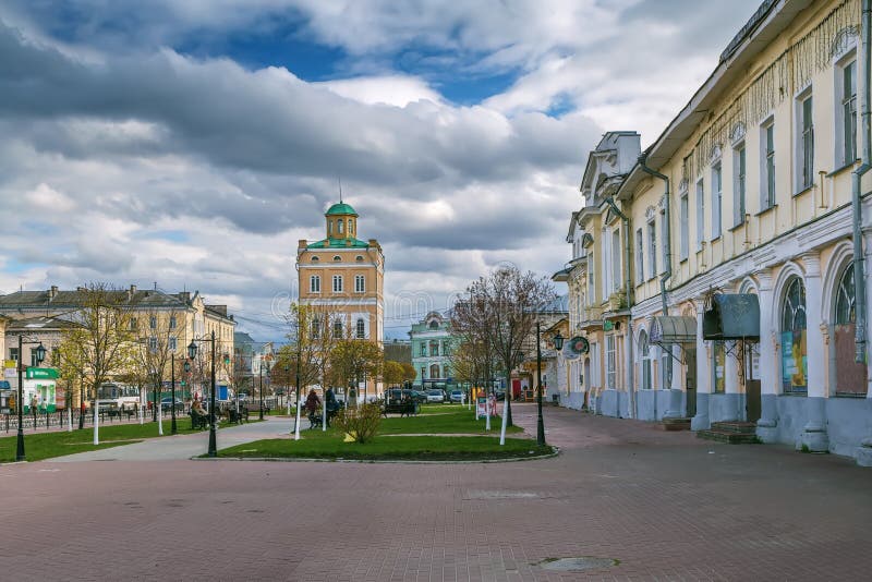 The Central Square of the City of Murom, Russia Stock Photo - Image of ...