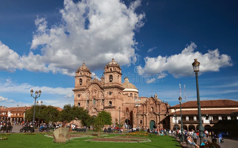 Central Square in Cusco Town Editorial Image - Image of building, cusco ...