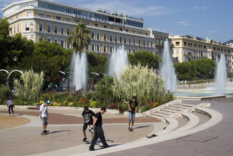 Central Square in Nice, France Editorial Stock Image - Image of ...