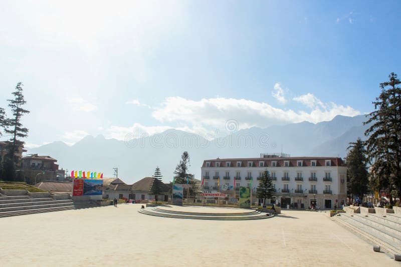 Central Square of Sapa Town, Vietnam Editorial Stock Image - Image of ...