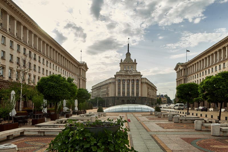 Central square in Sofia stock photo. Image of city, downtown - 250017764