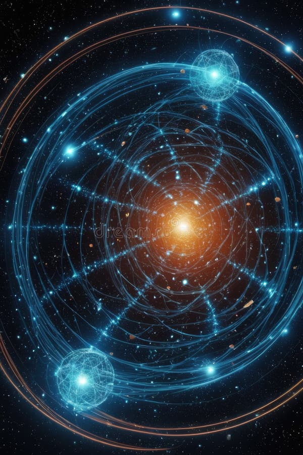 Central Star Surrounded by Other Stars Stock Image - Image of system ...