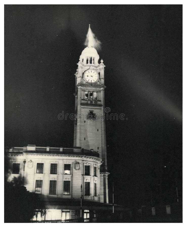 Central Station Clock Tower Stock Image - Image of drawing, building ...