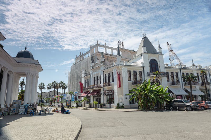 On the Central Street of Sukhum Editorial Stock Image - Image of hall ...