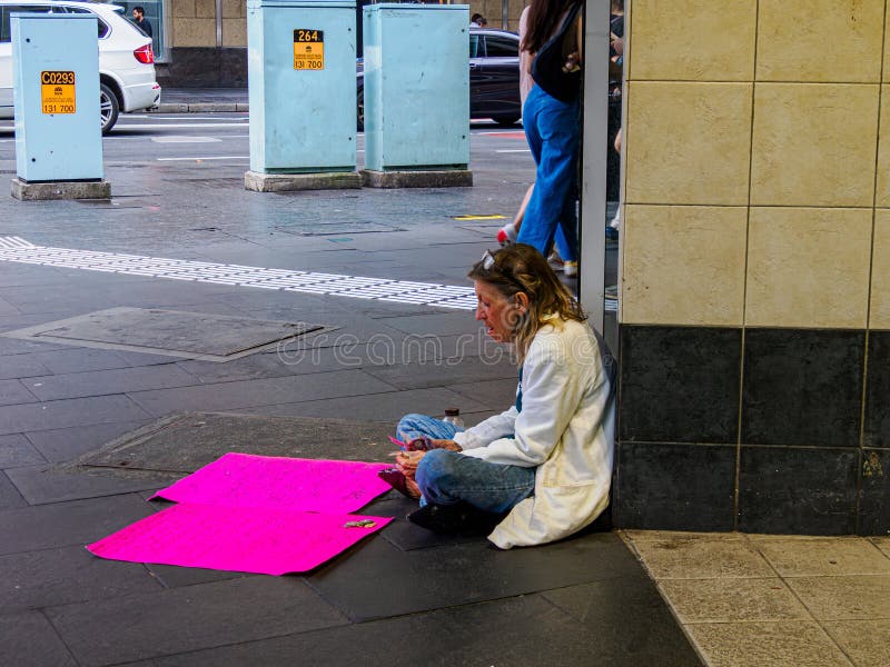 Homelessness in Central Sydney, Australia - 2 Editorial Photography ...
