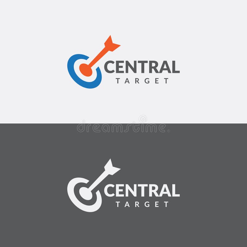 Central Target Logo or Icon Template Stock Vector - Illustration of ...