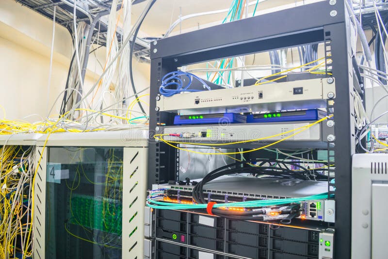 The Central Technical Site of the Internet Provider. Computer Equipment ...