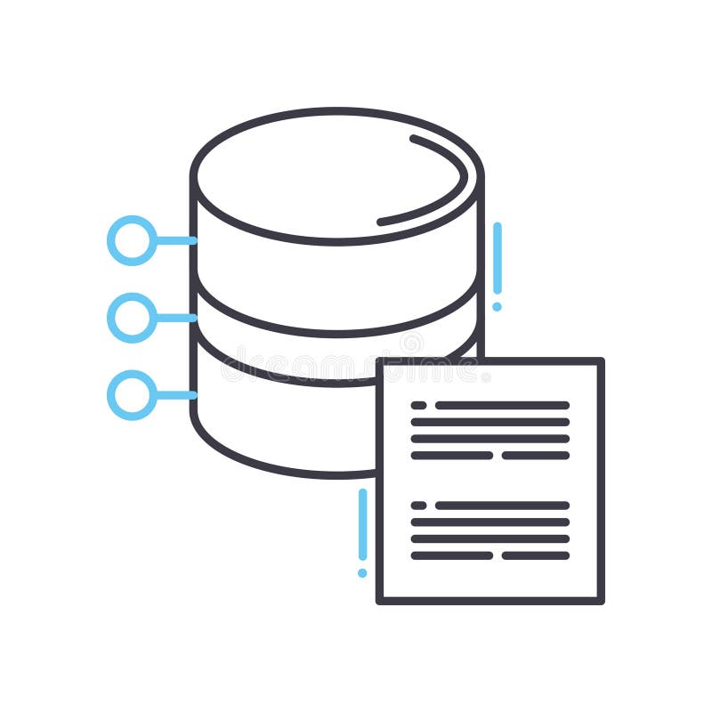 Central Tendency Line Icon, Outline Symbol, Vector Illustration ...