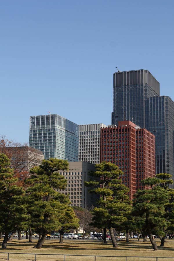Central Tokyo skyscraper stock image. Image of destinations - 12853511