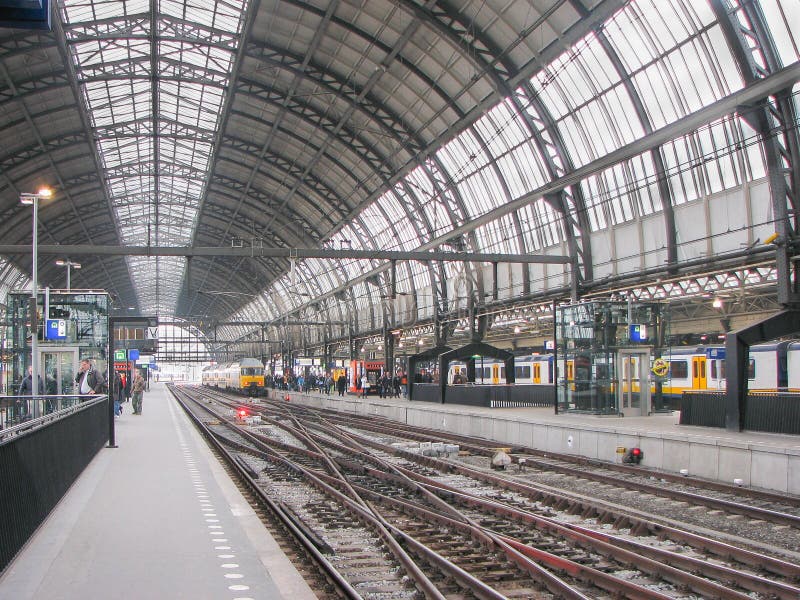 Central Train Station in Amsterdam Netherlands Editorial Image - Image ...