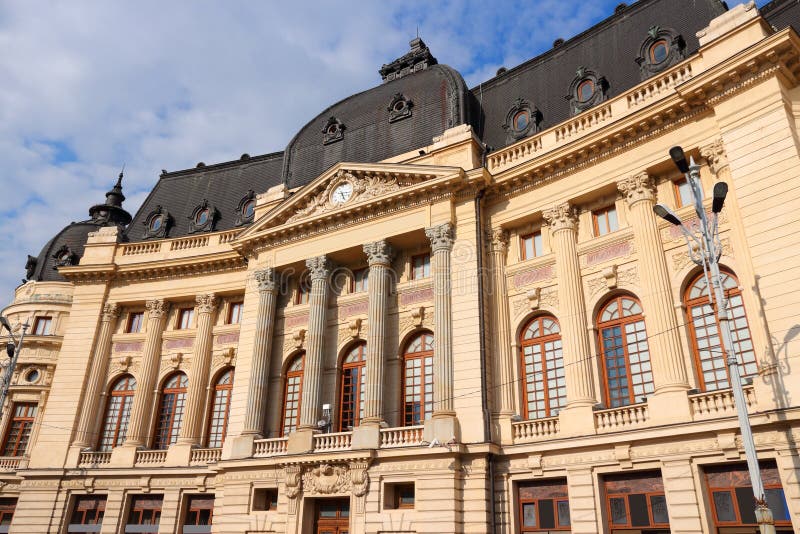 Central University Library, Bucharest Stock Image - Image of place ...