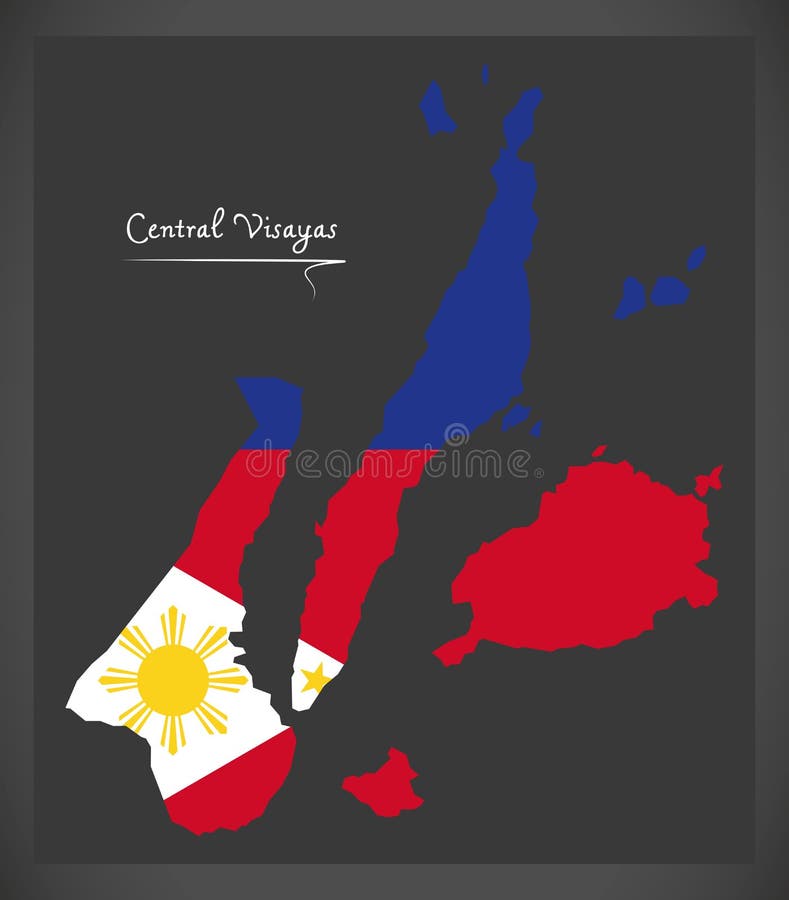 Central Visayas Map of the Philippines with Philippine National Stock ...