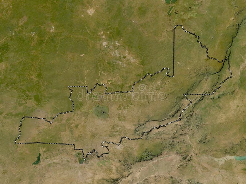 Central, Zambia. Low-res Satellite. No Legend Stock Illustration ...