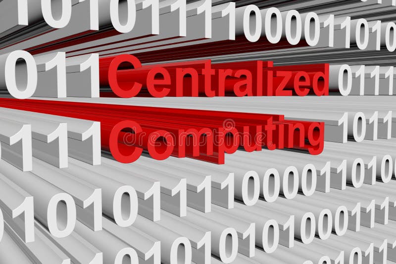 Centralized computing stock illustration. Illustration of binary - 87931845