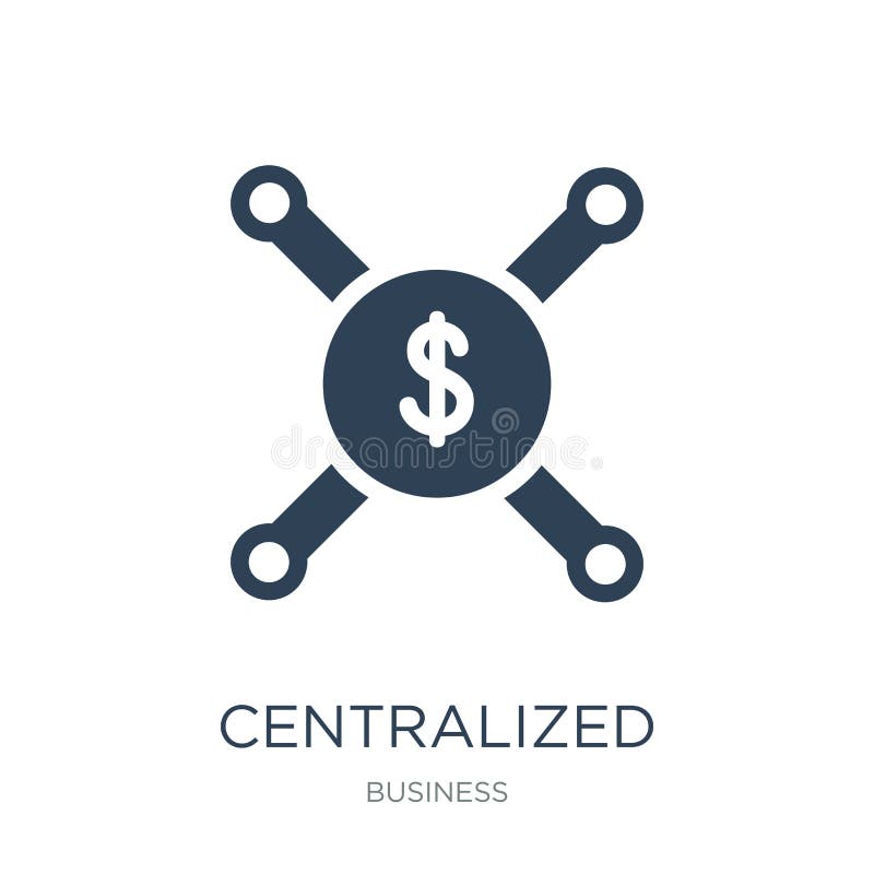 Centralized Connections Icon in Trendy Design Style. Centralized ...