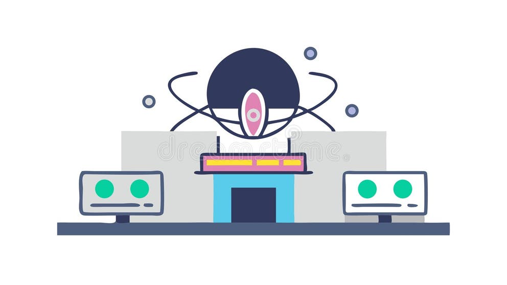 Centralized Control Hub, Digital Management, Data Command, Vector ...