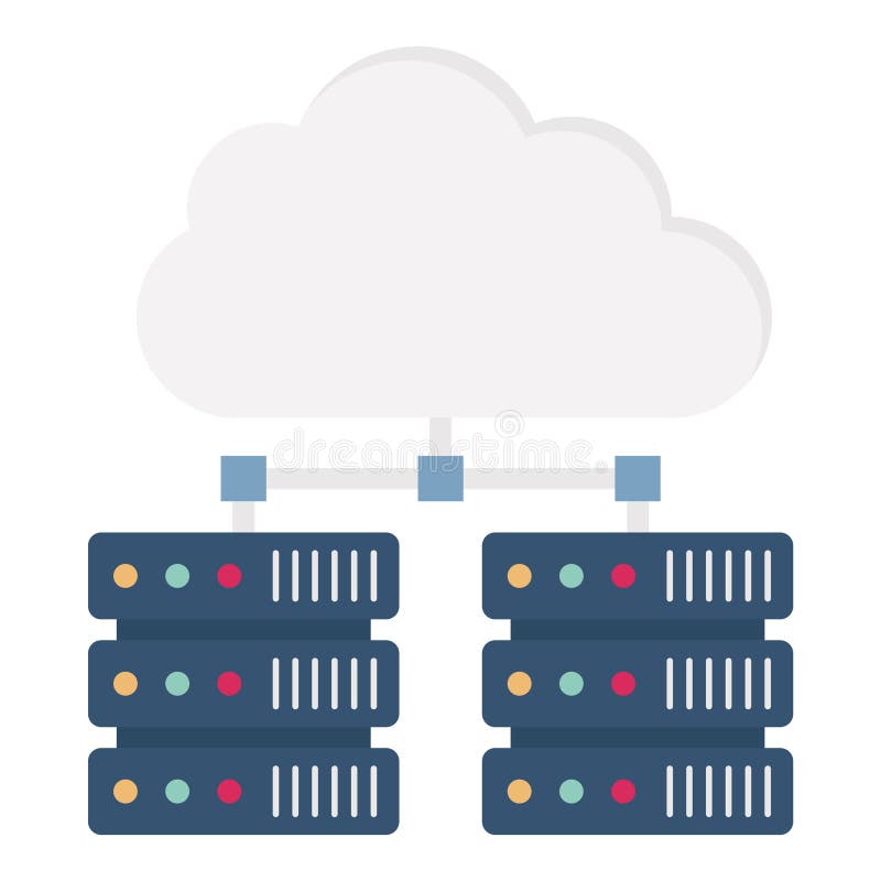 Centralized Database Isolated Vector Icon Stock Vector - Illustration ...