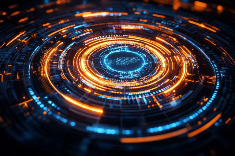 A Centralized Digital Hub is Surrounded by Various Technology Icons ...