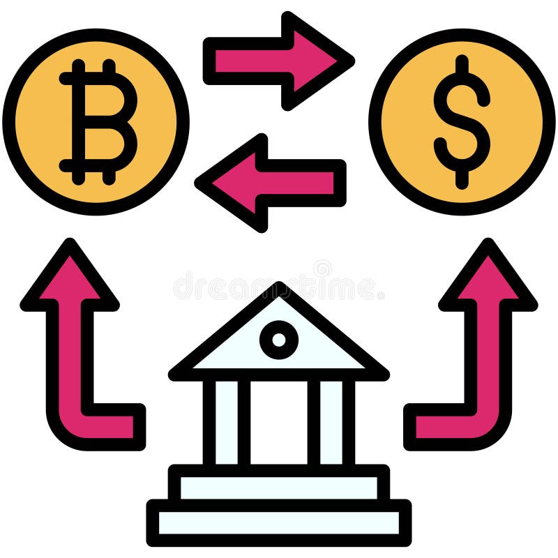 Centralized Exchange Icon, Blockchain Related Vector Illustration Stock ...