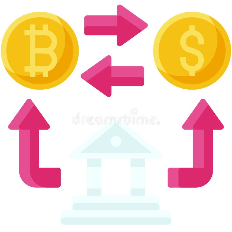 Centralized Exchange Icon, Blockchain Related Vector Illustration Stock ...