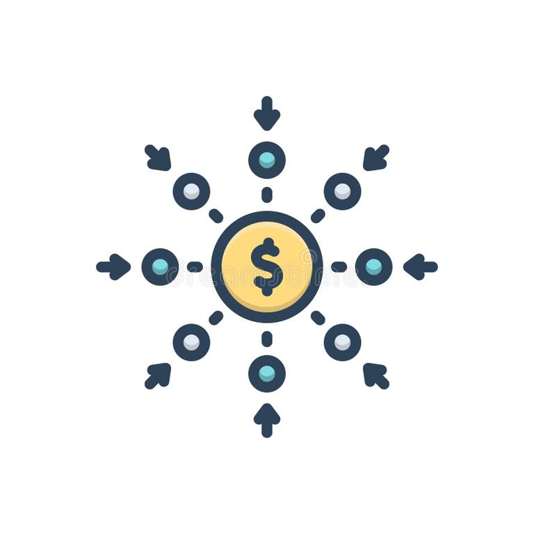 Color Illustration Icon for Centralized Finance, Centralized and ...
