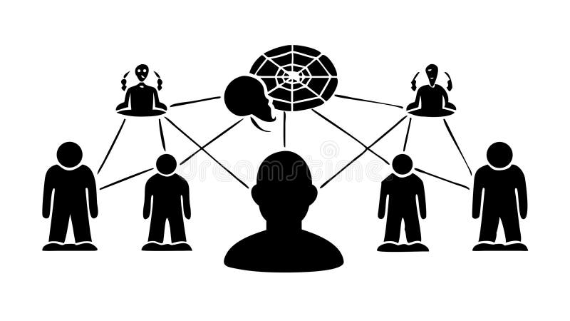Centralized Human Network Stock Illustrations – 81 Centralized Human ...