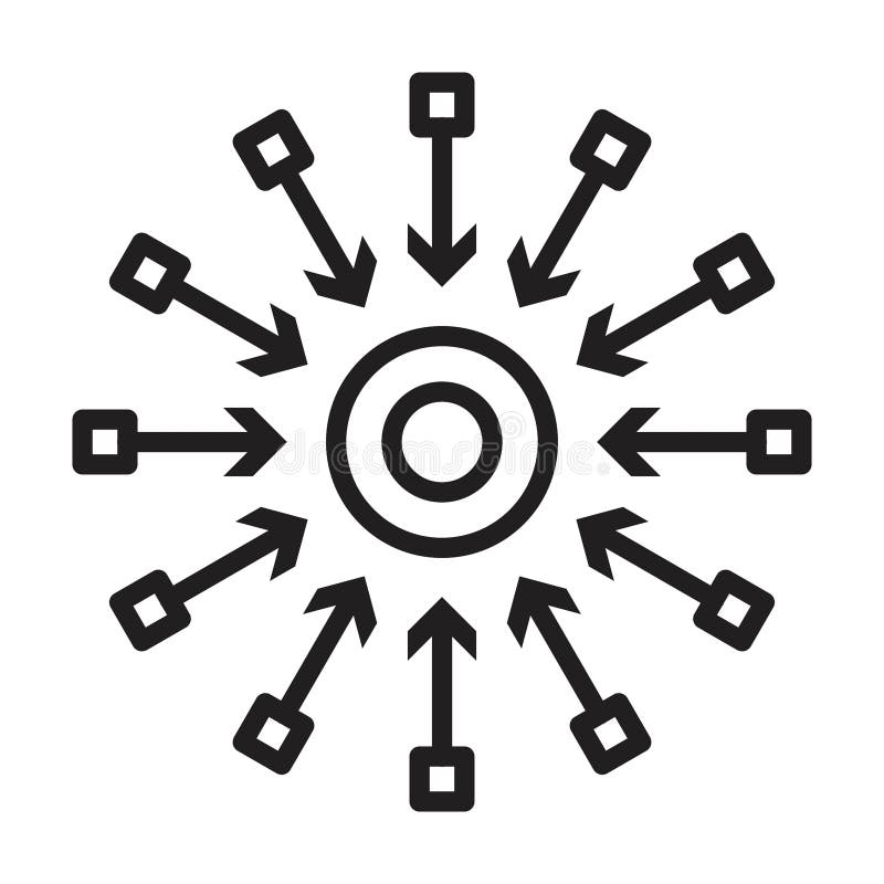 Centralized Database Icon Perfect for it and Network Solutions Stock ...