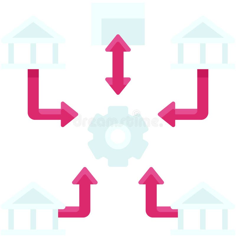 Centralized Ledger Icon, Blockchain Related Vector Illustration Stock ...