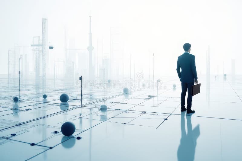 Centralized Management Simplified Stock Illustration - Illustration of ...