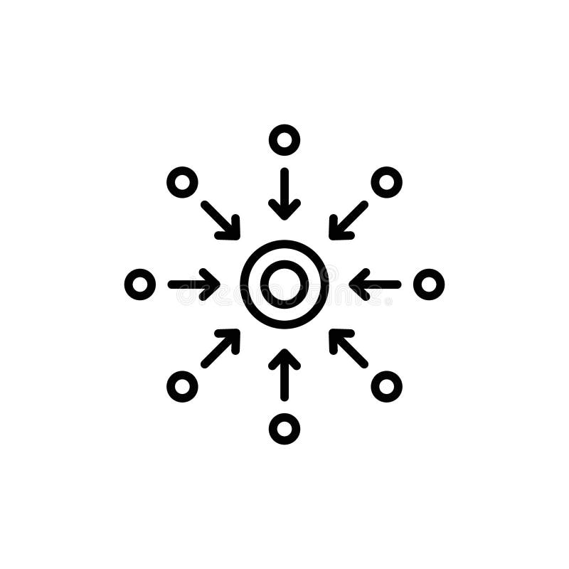 Centralized Network Icon Ideal for Technology and it Solutions Stock ...