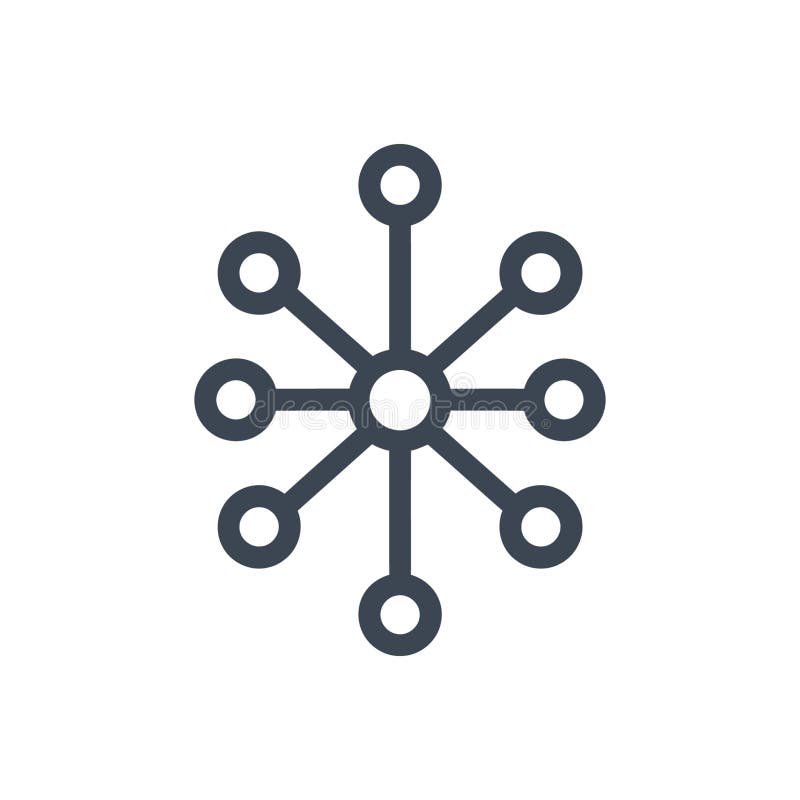 Centralized Network Node Icon Stock Vector - Illustration of symbol ...