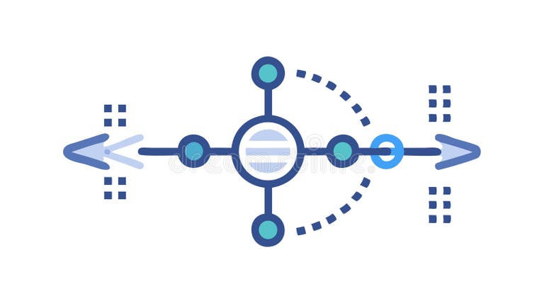 Centralized Network Node Vector: Digital Connectivity Hub, Vector ...
