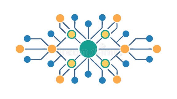 Centralized Network System, Hub and Spoke Architecture Icon, Vector ...