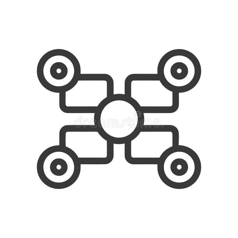 Centralized Network System: Connecting Multiple Nodes Stock Vector ...