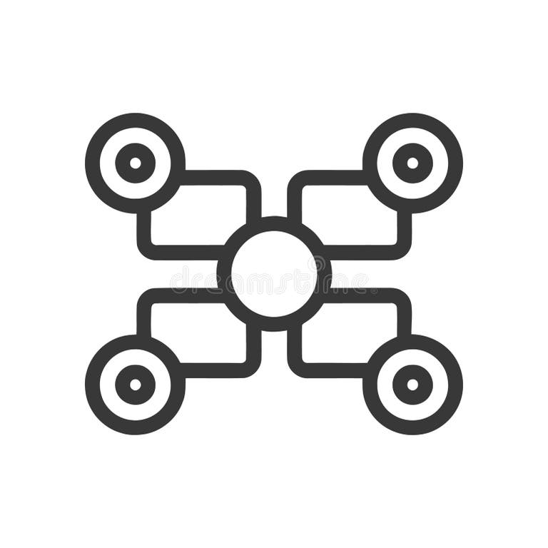 Centralized Network System: Connecting Multiple Nodes Stock Vector ...