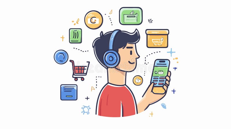 Centralized User Icon Connected To Various Communication Networks Stock ...