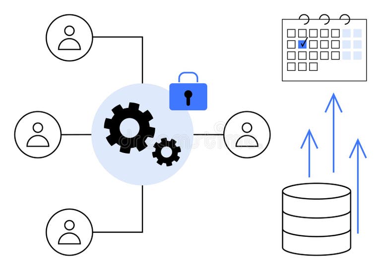 Secure Data Integration Stock Illustrations – 5,294 Secure Data ...