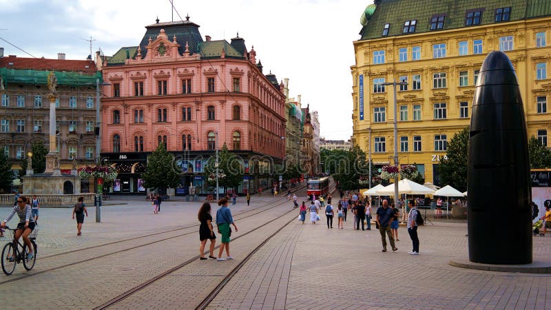 Centre de la ville de Brno photo éditorial. Image du liberté - 86122676