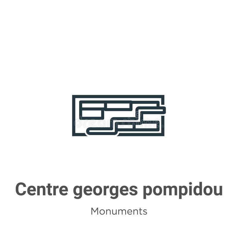 Centre Georges Pompidou Icon in Trendy Design Style. Centre Georges ...