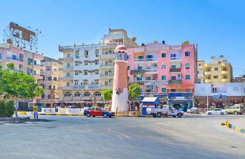 The centre of Hurgada editorial stock image. Image of hurgada - 46011634