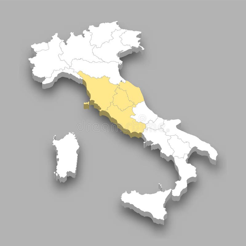 Centre Region Location within Italy Map Stock Vector - Illustration of ...