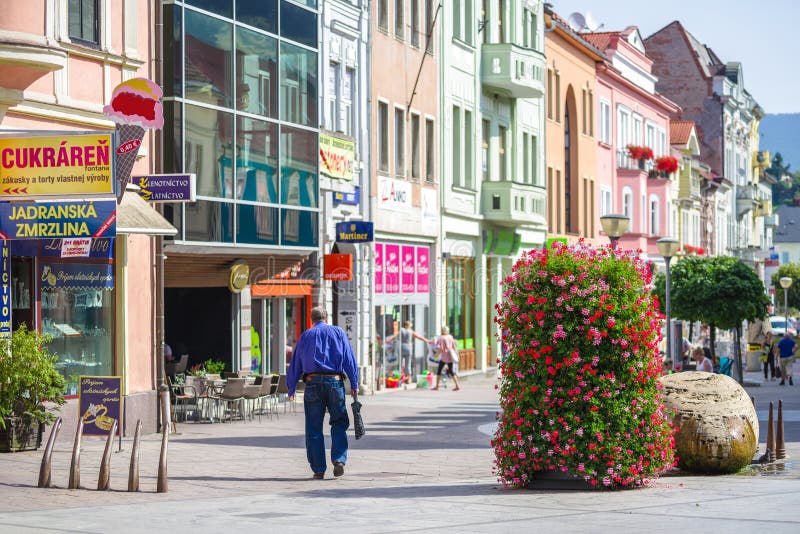 Centre of Town Ruzomberok, Slovakia Editorial Stock Image - Image of ...