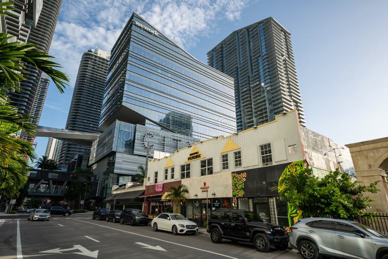 Centro Da Cidade De Brickell Miami Dade Fl Imagem Editorial - Imagem de ...