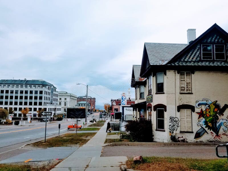 Centro De Burlington Vermont Fotografía editorial - Imagen de ...