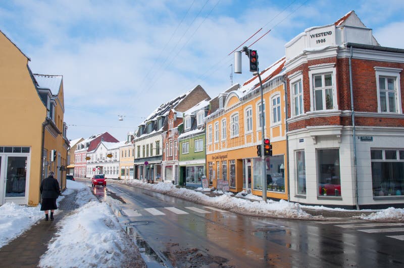 Centro De Ciudad De Maribo En Dinamarca Imagen de archivo editorial ...