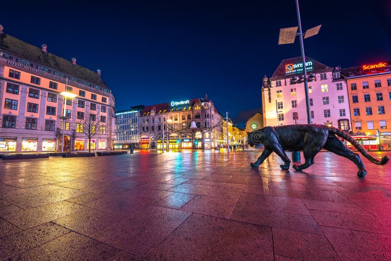 Centro De La Ciudad De Oslo, Noruega Imagen editorial - Imagen de ...