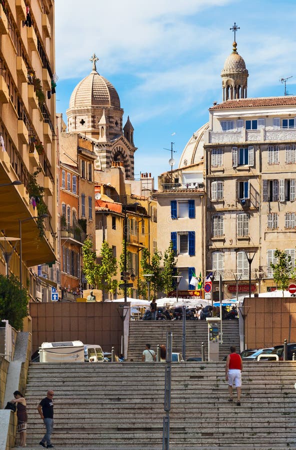 Centro de Marsella francia imagen editorial. Imagen de urbano - 72070560
