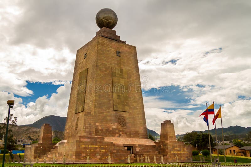 Centro Do Monumento Do Mundo Imagem de Stock - Imagem de equador ...