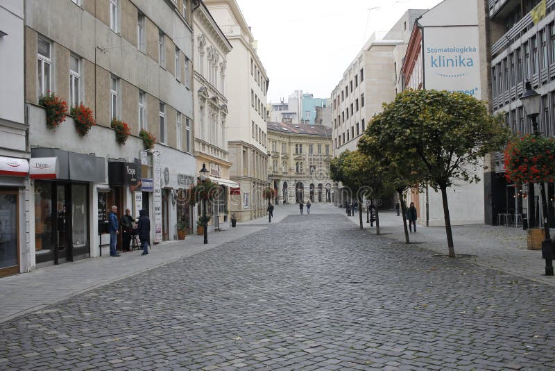 In Centrum of Bratislava Old Town Editorial Image - Image of danube ...