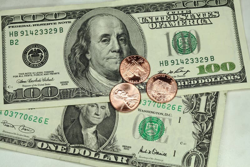 Cents and dollars stock image. Image of coin, bill, earnings - 11639913